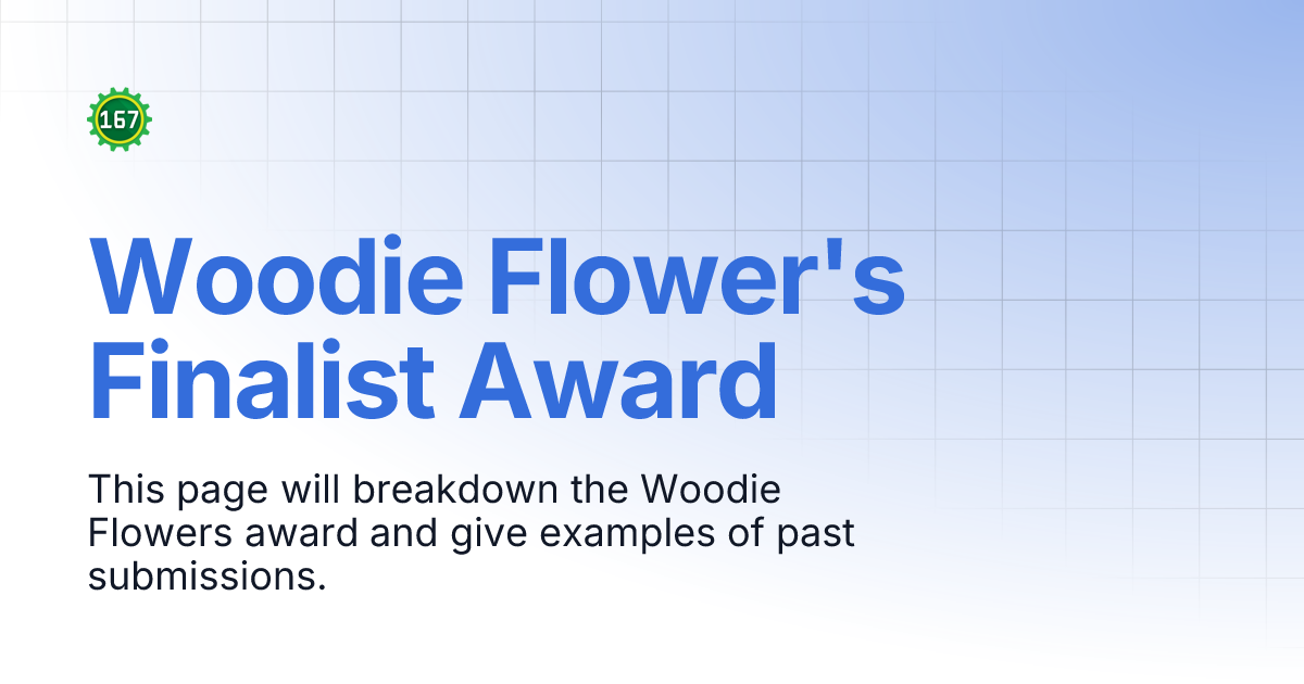 Woodie Flower's Finalist Award | FRC 167 Documentation
