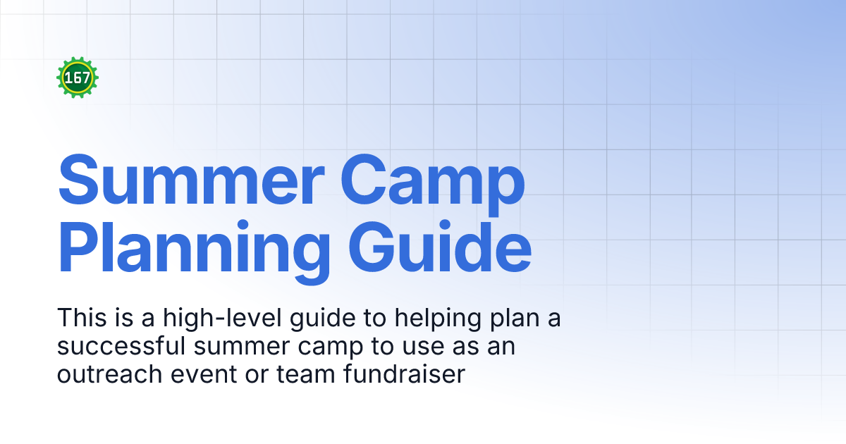 Summer Camp Planning Guide | FRC 167 Documentation