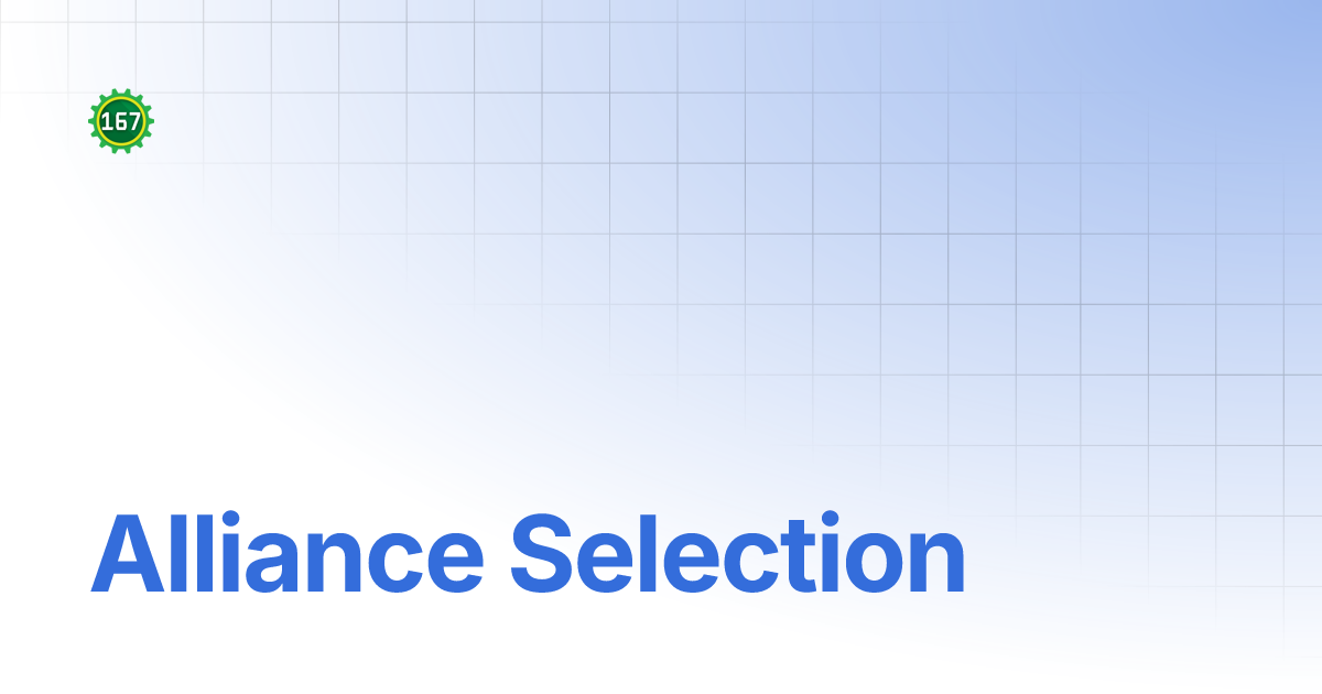 Alliance Selection | FRC 167 Documentation